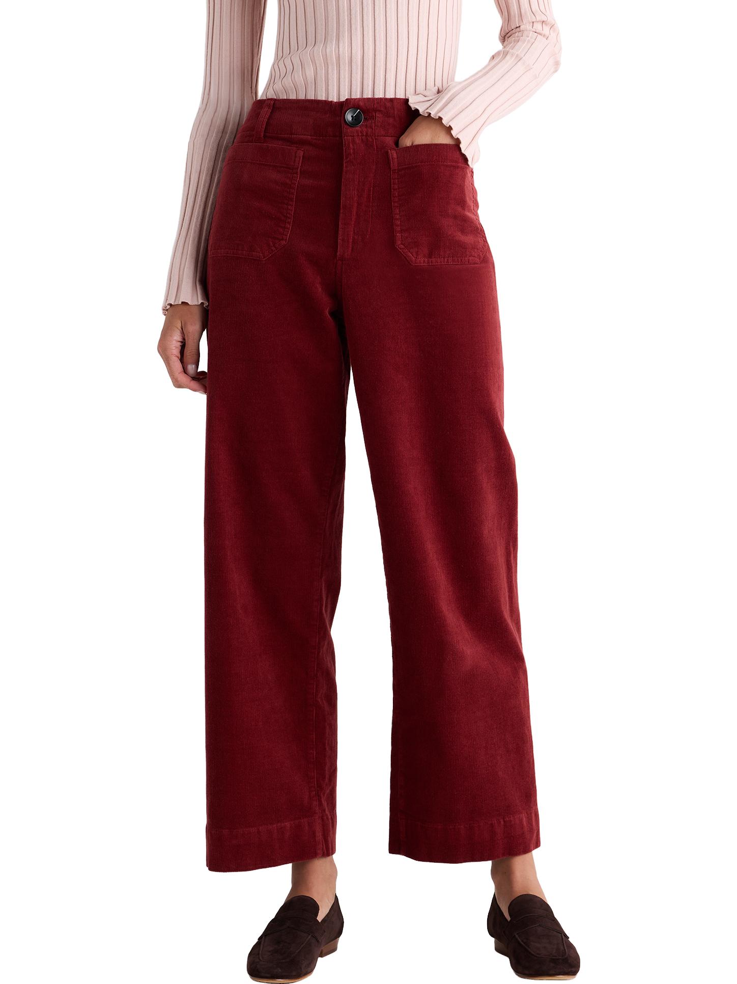 QUINCE QUINCE Organic Stretch Corduroy Cropped Wide Leg Pants